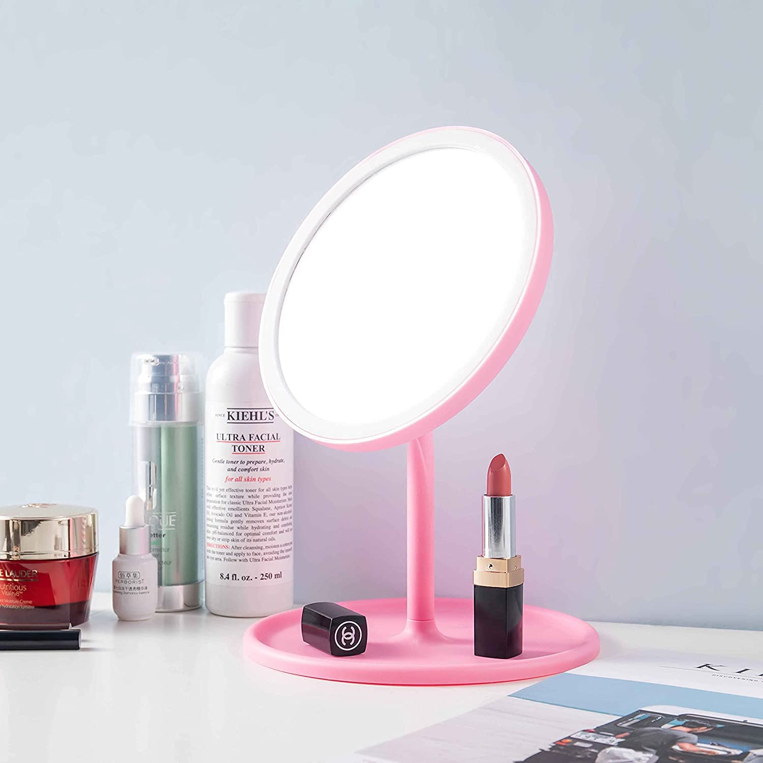 Portable Magnifying Makeup Mirror with Rechargeable LED Lights – RAF ...