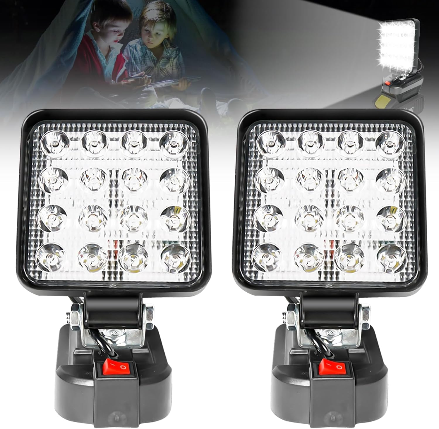 LED Work Light Battery Portable - Lamp Multifunctional Spotlight Torch ...