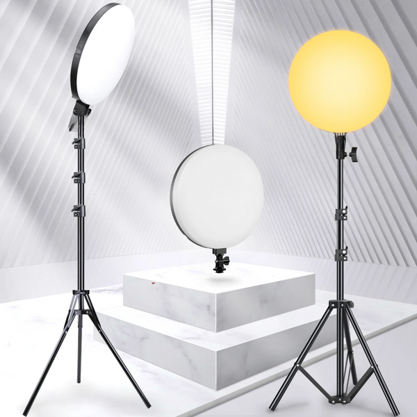 LED Lamp Round Panel Lights for Photography, Home, and Office Lighting ...