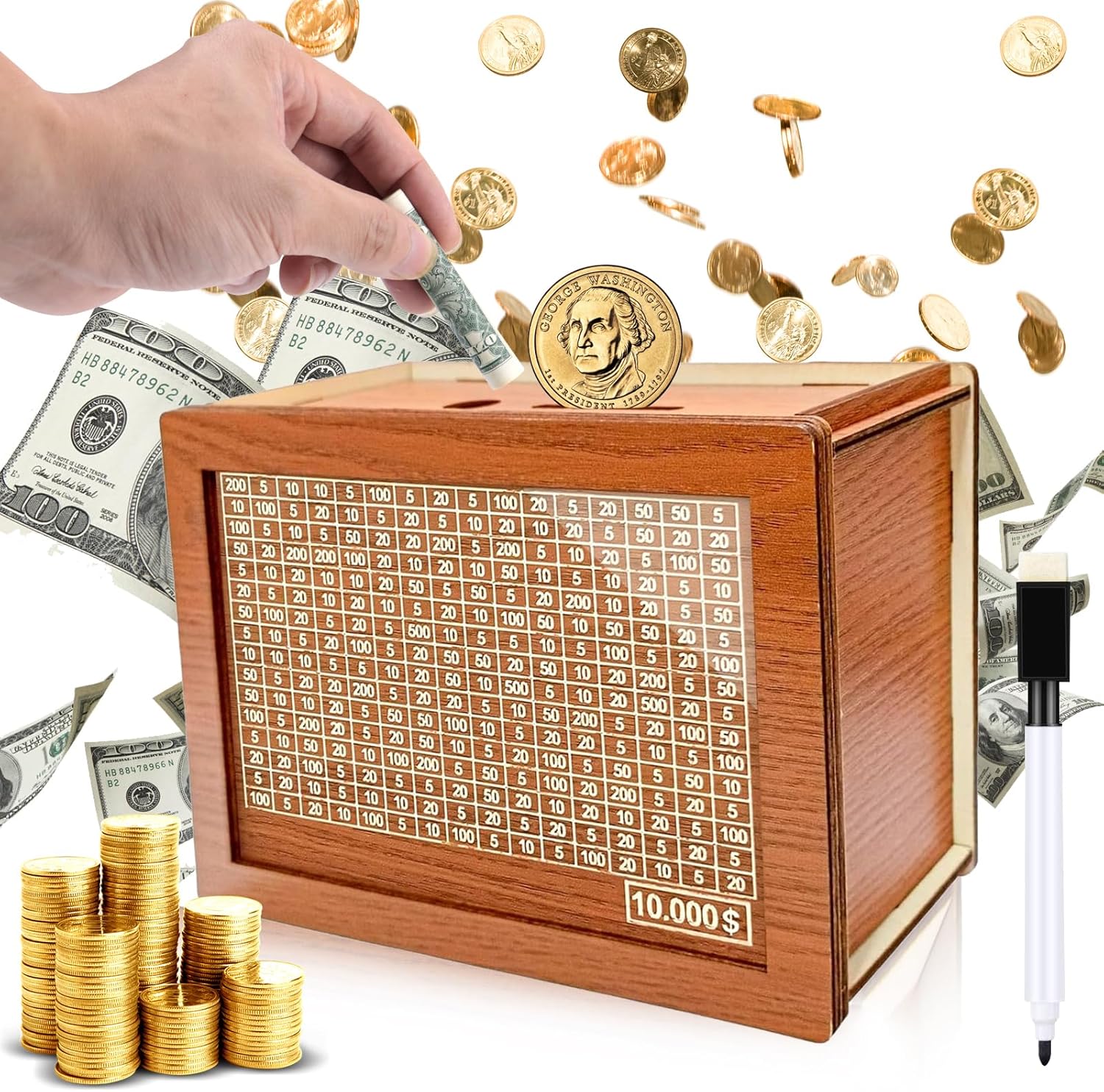 Wood Money Saving Box – RAF LEBANON