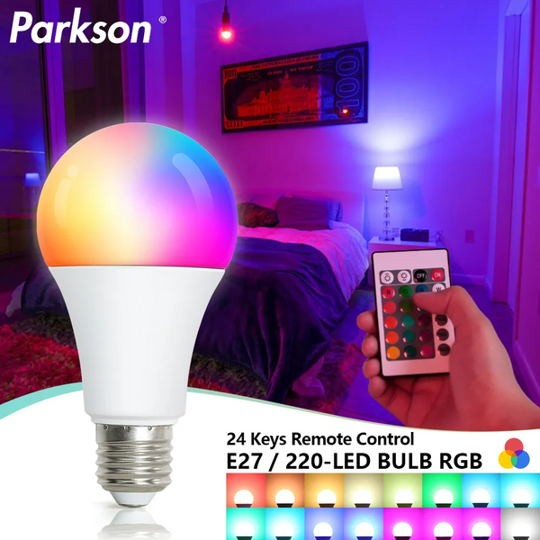 Color Changing RGB LED Bulb Lamp Light with Remote Control – RAF LEBANON
