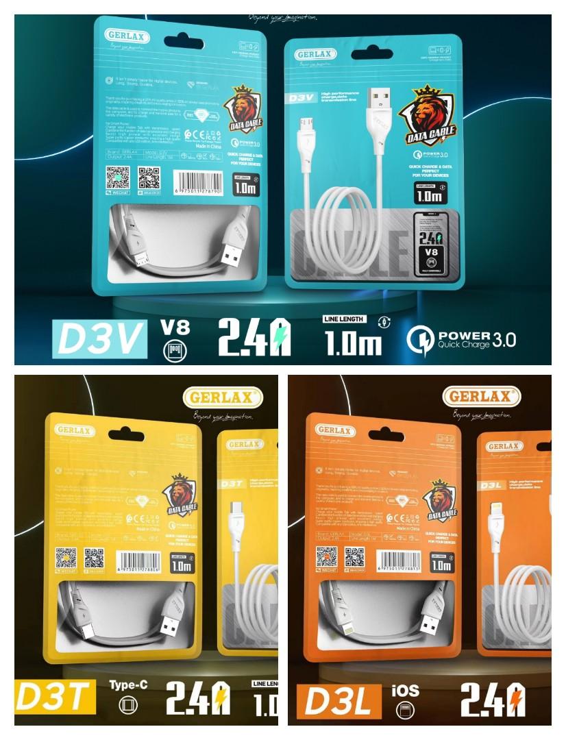 GERLAX UNIVERSAL CABLE 1M ( TYPE-C,MICRO,iOS) – RAF LEBANON