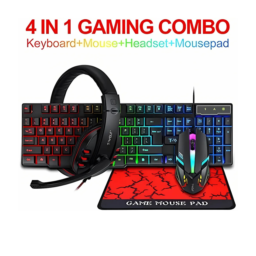4 in 1 Gaming Combo ( Keyboard - headset - mousepad - mouse ) – RAF LEBANON